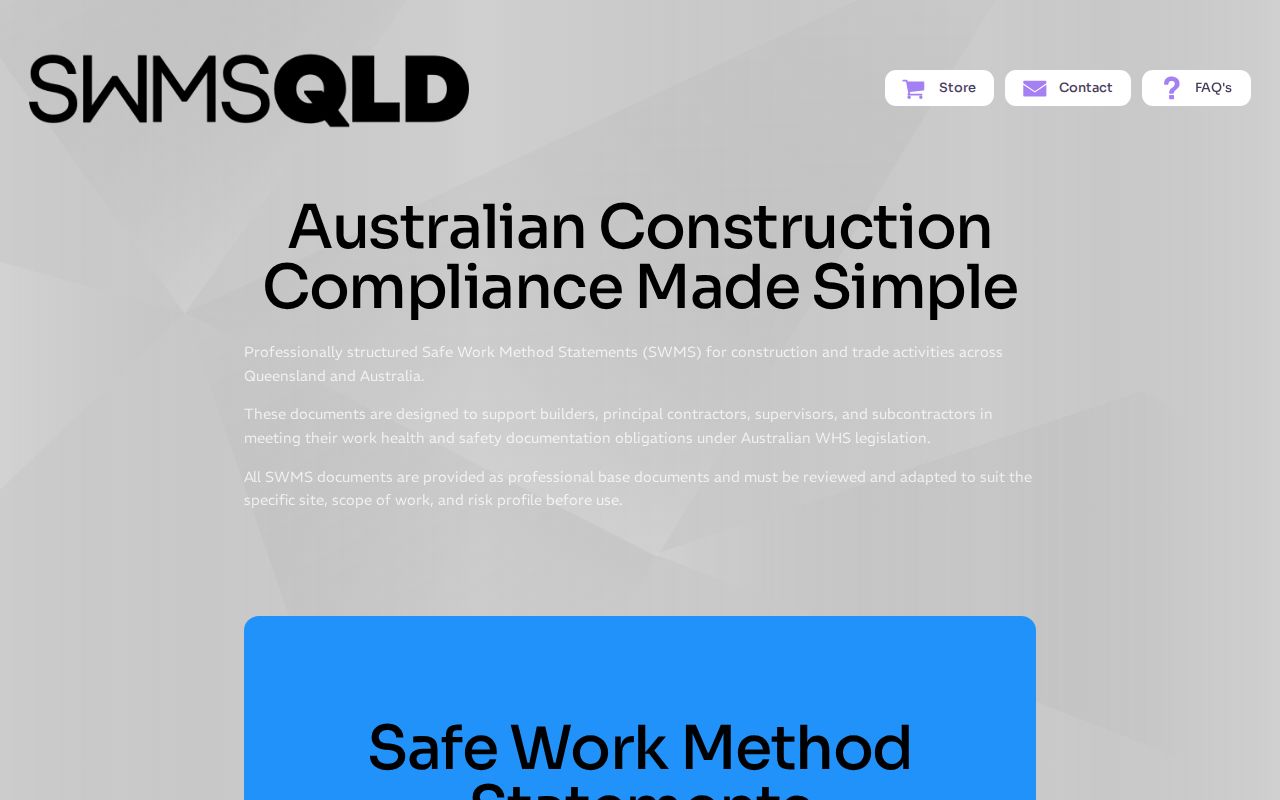 SWMS QLD | Safe Work Method Statements for Queensland Construction